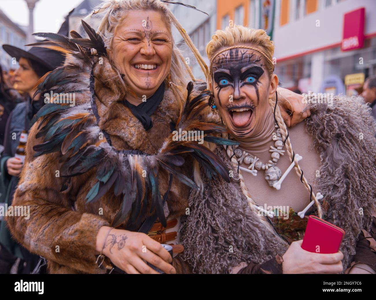 Villach, Österreich - 19. Februar 2023: Karneval in Villach, Fasching ...