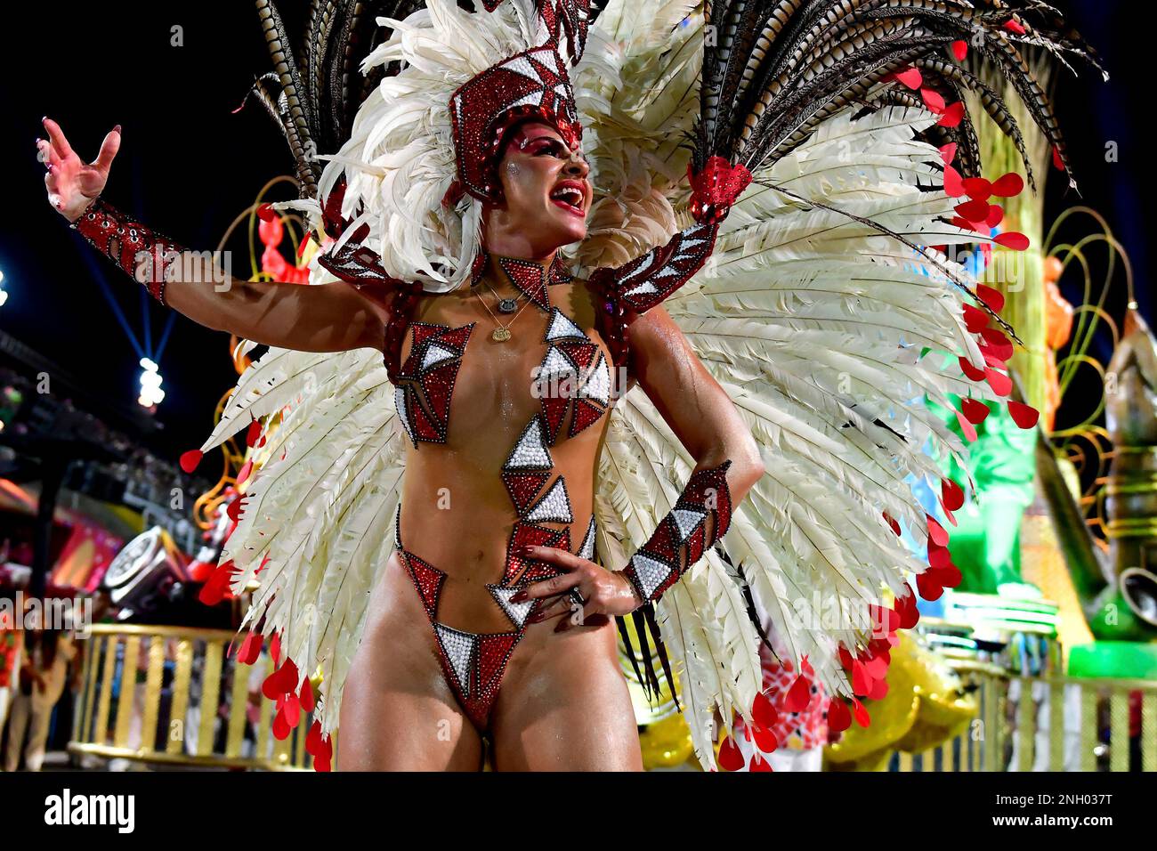 RJ - Rio de Janeiro - 02/19/2023 - CARNIVAL RIO 2023, SPECIAL GROUP PARADE - Members of the ...