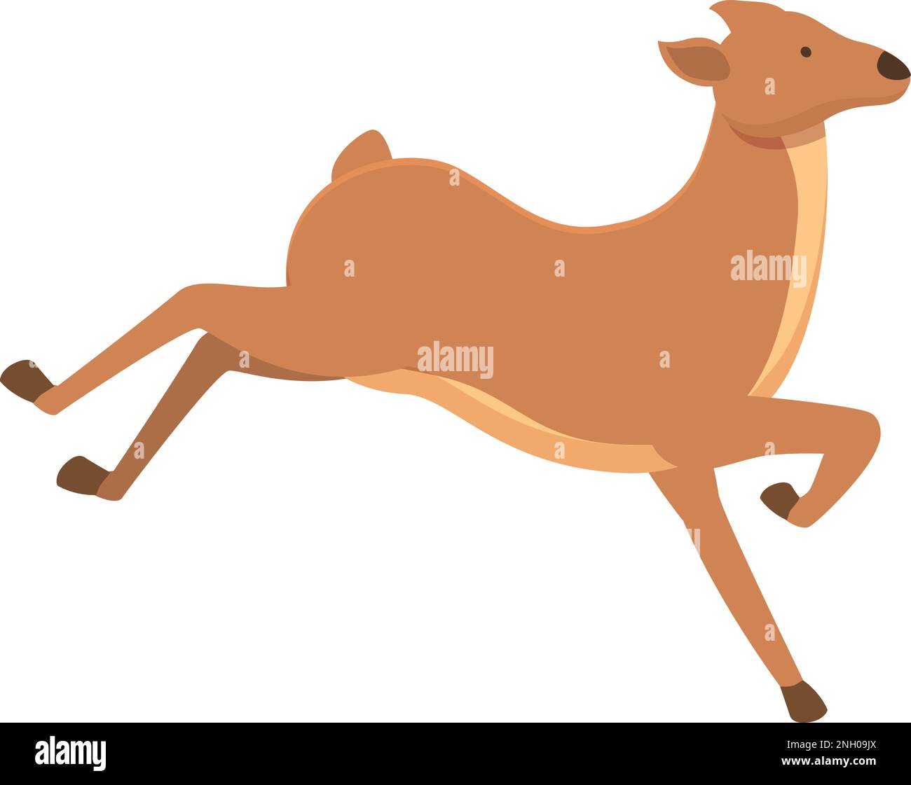 Überspringer-Reh-Symbol-Cartoon-Vektor. Waldtier. Wildes Baby Stock ...