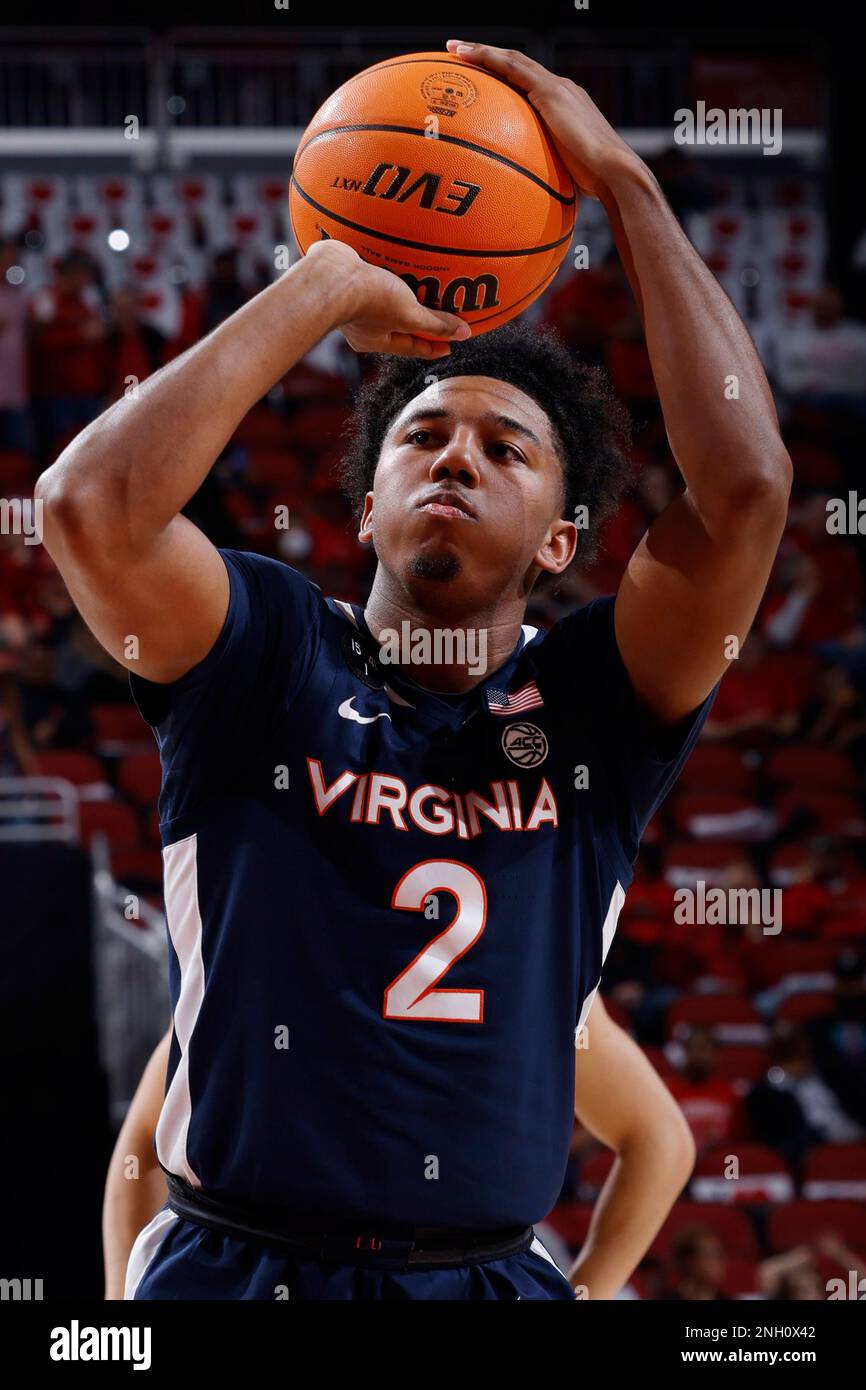 LOUISVILLE, KY - FEBRUARY 15: Virginia Cavaliers guard Reece Beekman (2 ...