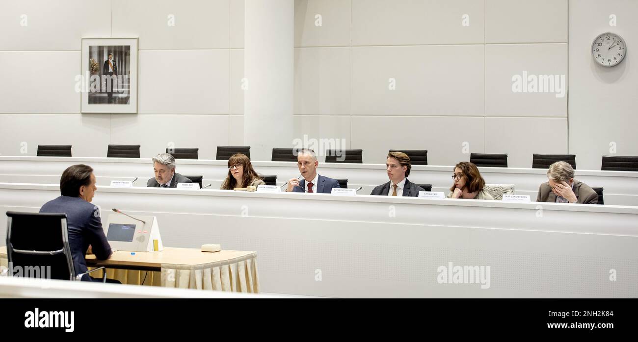 DEN HAAG - die Ausschussmitglieder Andrew van Esch, Isabel Bos, Arjen ...