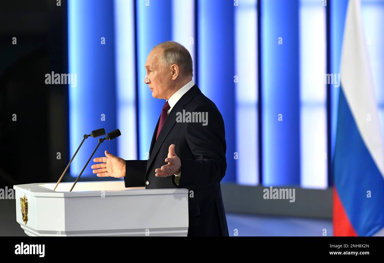 Der russische Präsident Wladimir Putin hält seine jährliche Der russische Präsident Wladimir Putin hält seine jährliche