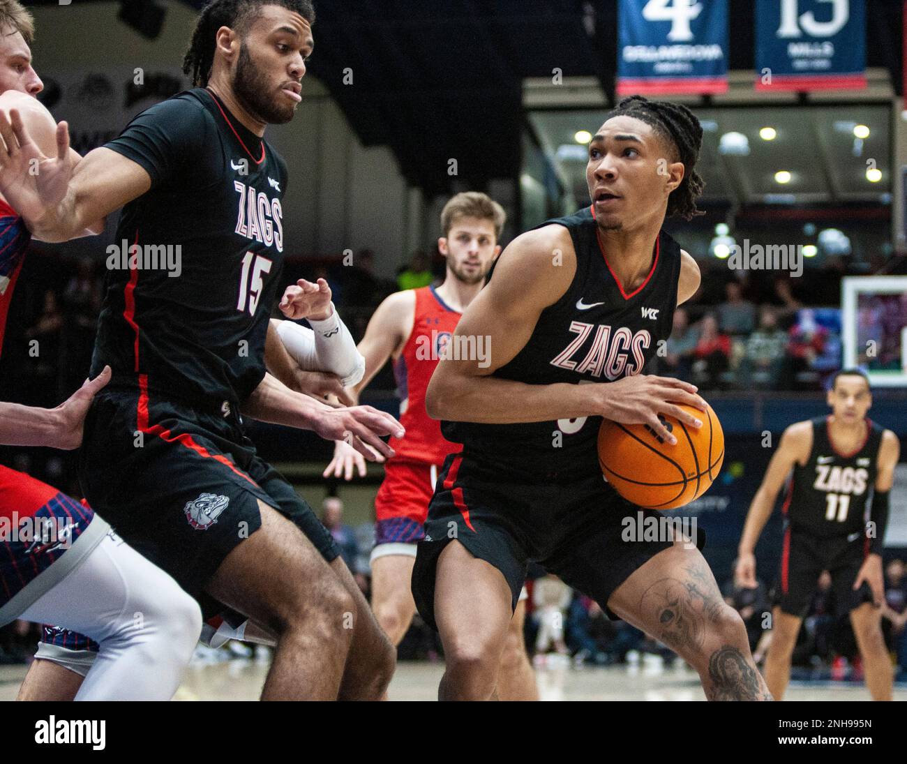 February 04 2023 Moraga, CA U.S.A. Gonzaga guard Hunter Sallis (5 ...