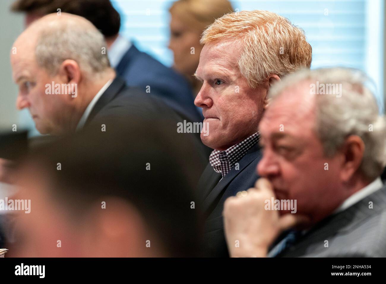 Alex Murdaugh listens to his cousin John Bedingham, a gun builder and ...