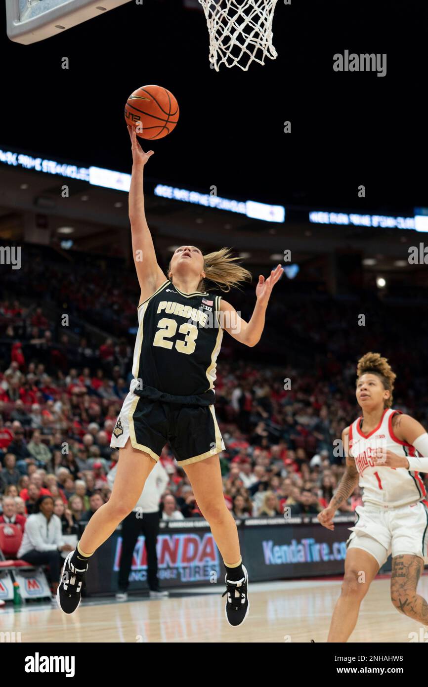 COLUMBUS, OH - JANUARY 29: Purdue Boilermakers guard Abbey Ellis (23 ...