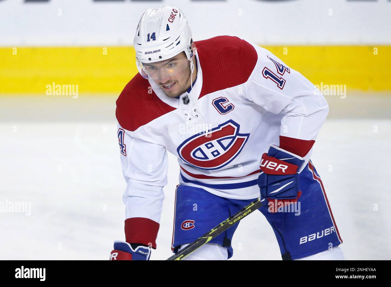 NHL profile photo on Montreal Canadiens player Nick Suzuki at a game ...