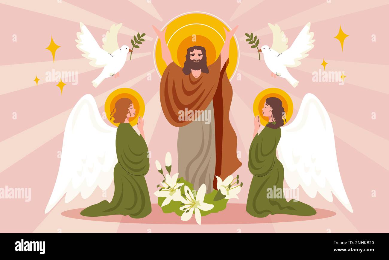 Der aufstieg von jesus christus Stock-Vektorgrafiken kaufen - Alamy
