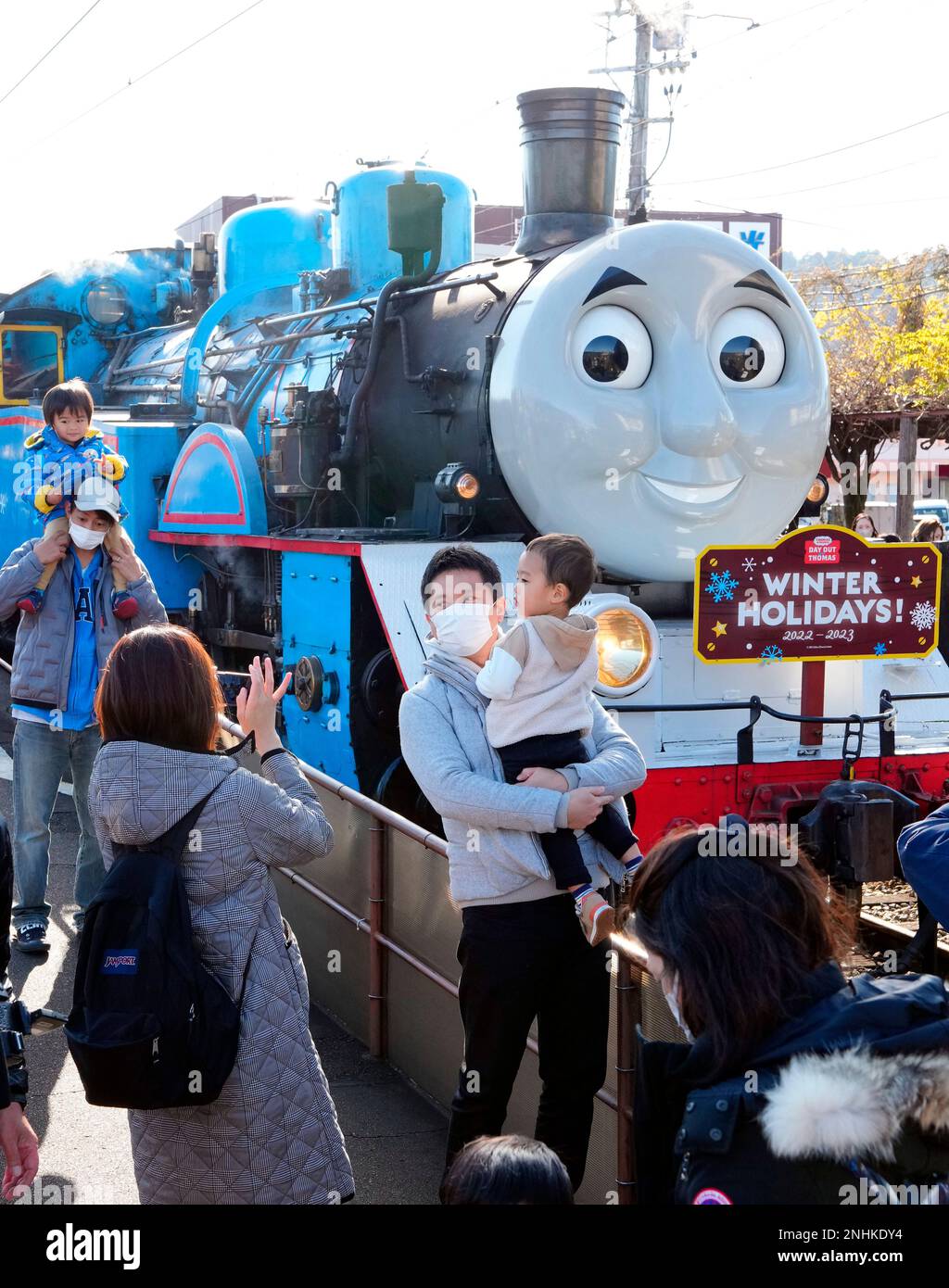 Thomas the Tank Engine is launched by Oigawa Railway Co. at the ...