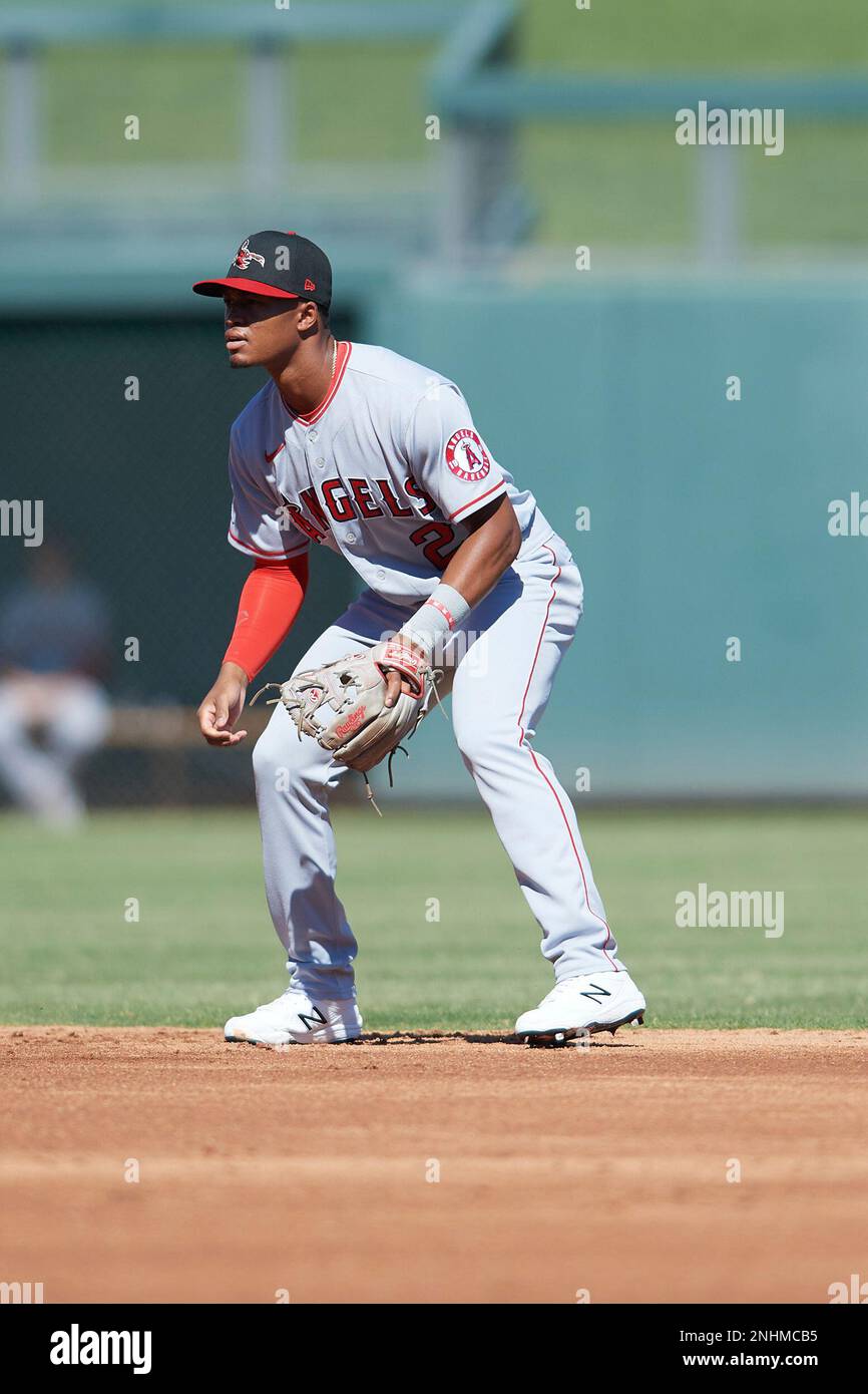 Kyren Paris (2) (Los Angeles Angels) of the Scottsdale Scorpions during ...