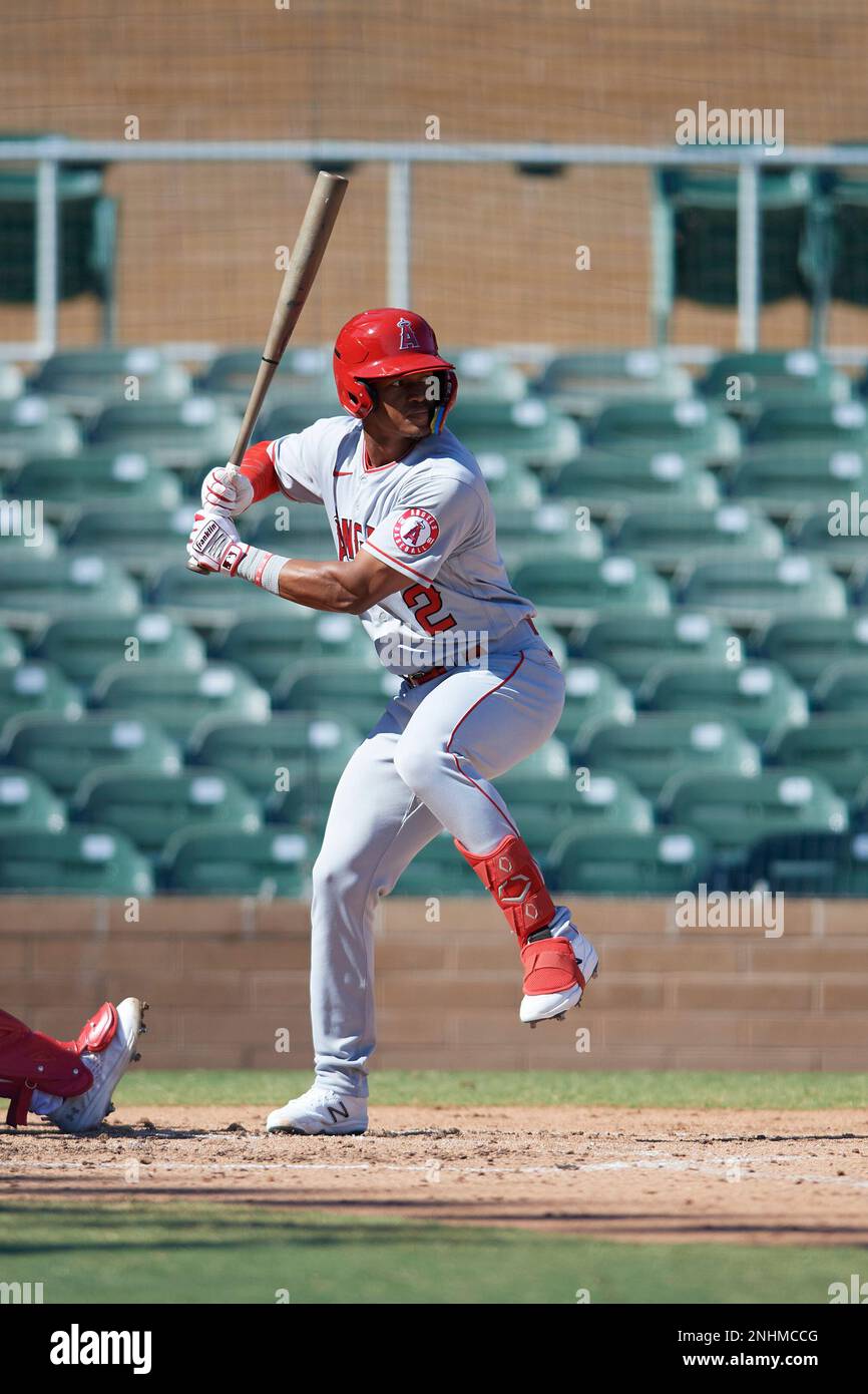 Kyren Paris (2) (Los Angeles Angels) of the Scottsdale Scorpions during ...