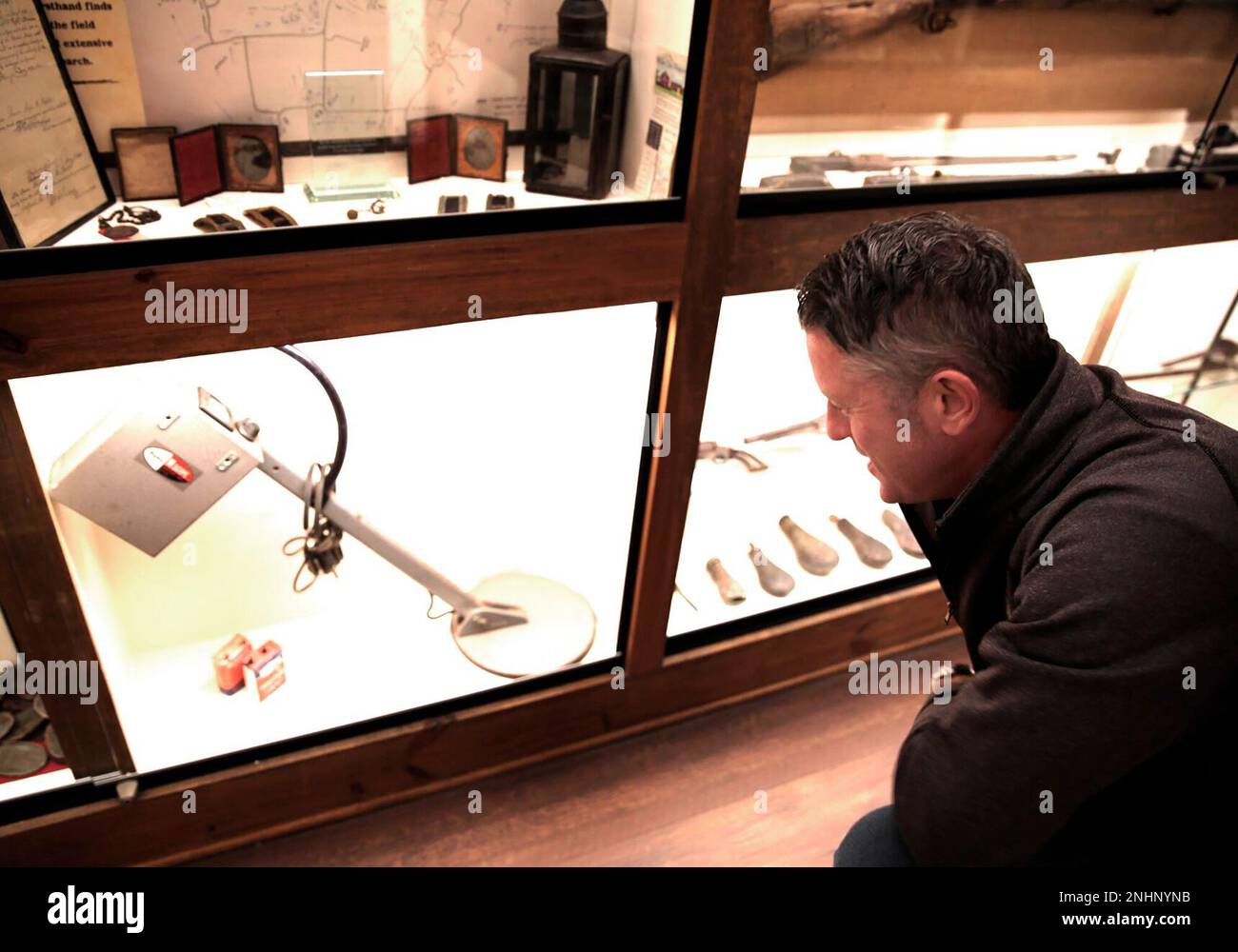 John Hickox, himself a relic hunter, discusses the metal detector used ...