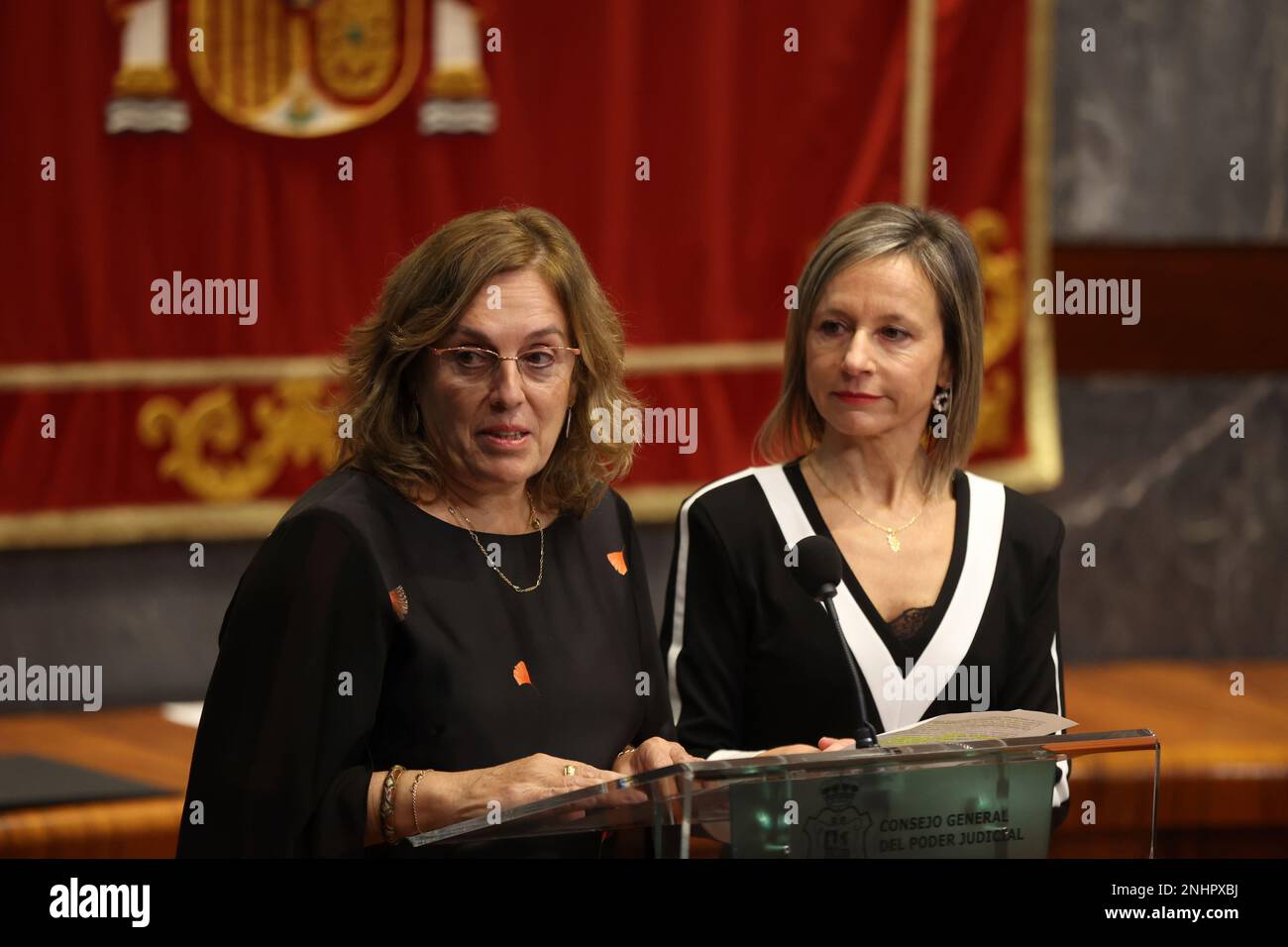 Judges Lourdes García Ortiz (left) and Esther Rojo Beltrán (right ...