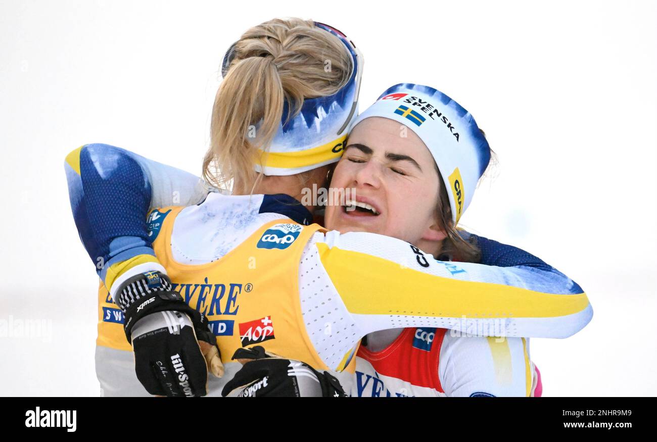 Winner Frida Karlsson, left, and 2nd placed Ebba Andersson, both from ...