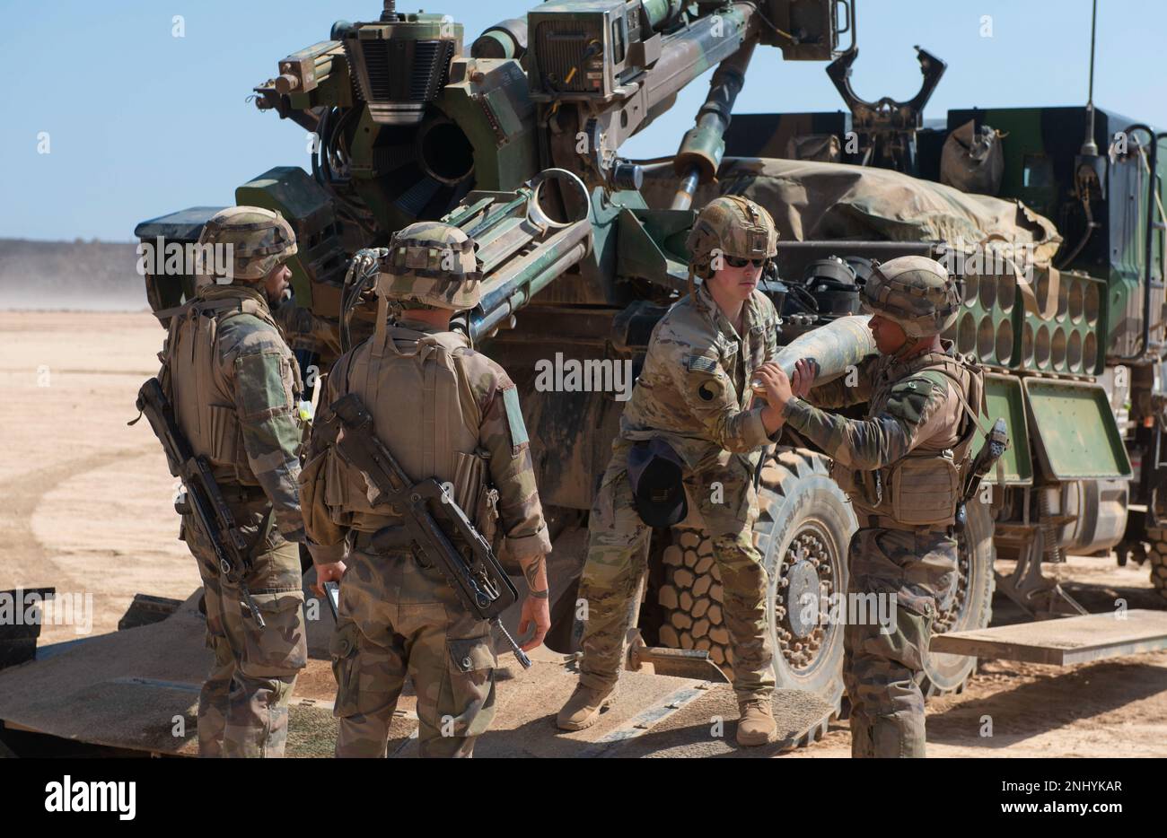 USA Soldaten der Nationalgarde der Task Force Roter Drache, der Joint ...