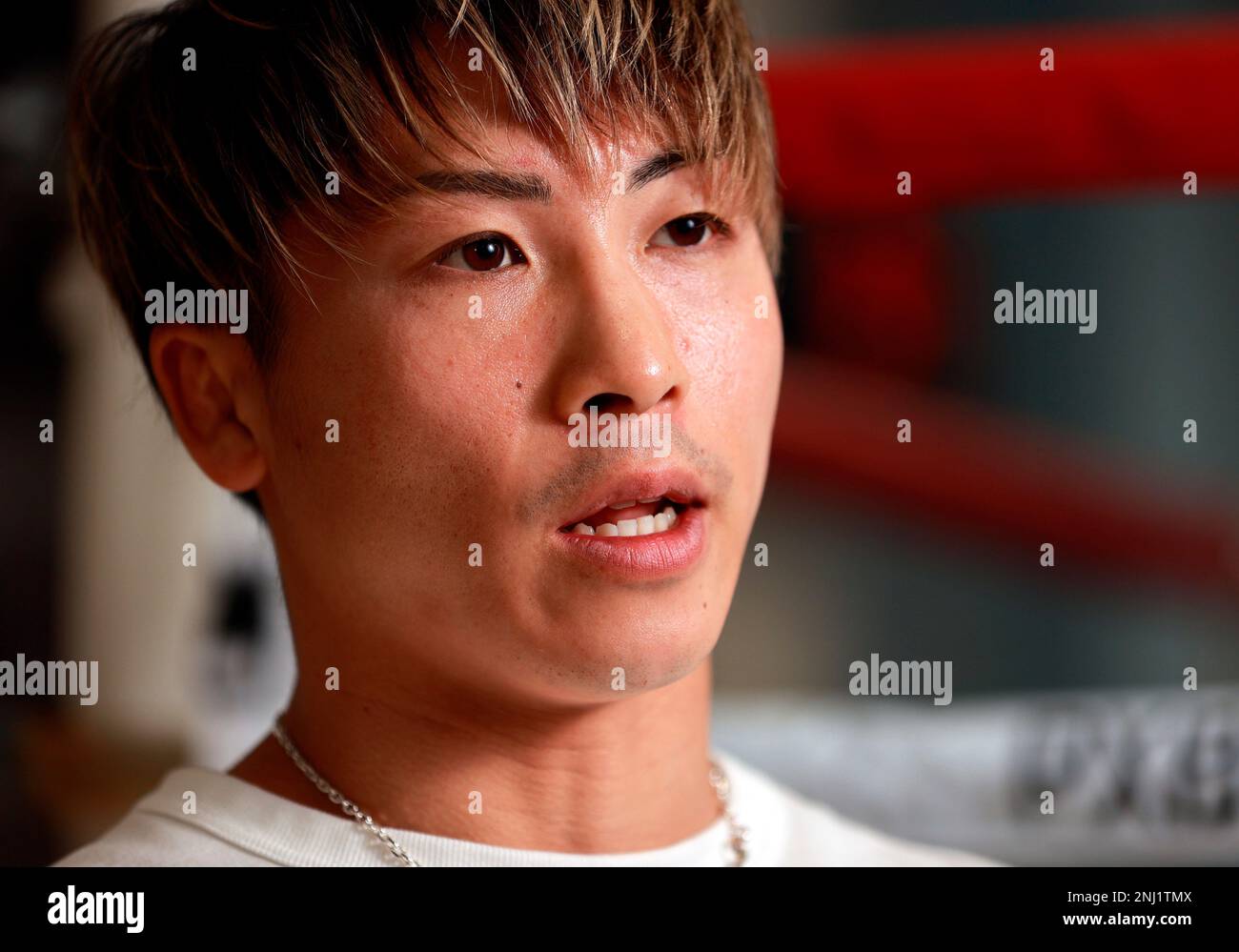 Japanese "Monster" boxer Naoya Inoue speaks at Ohashi Boxing Gym in ...