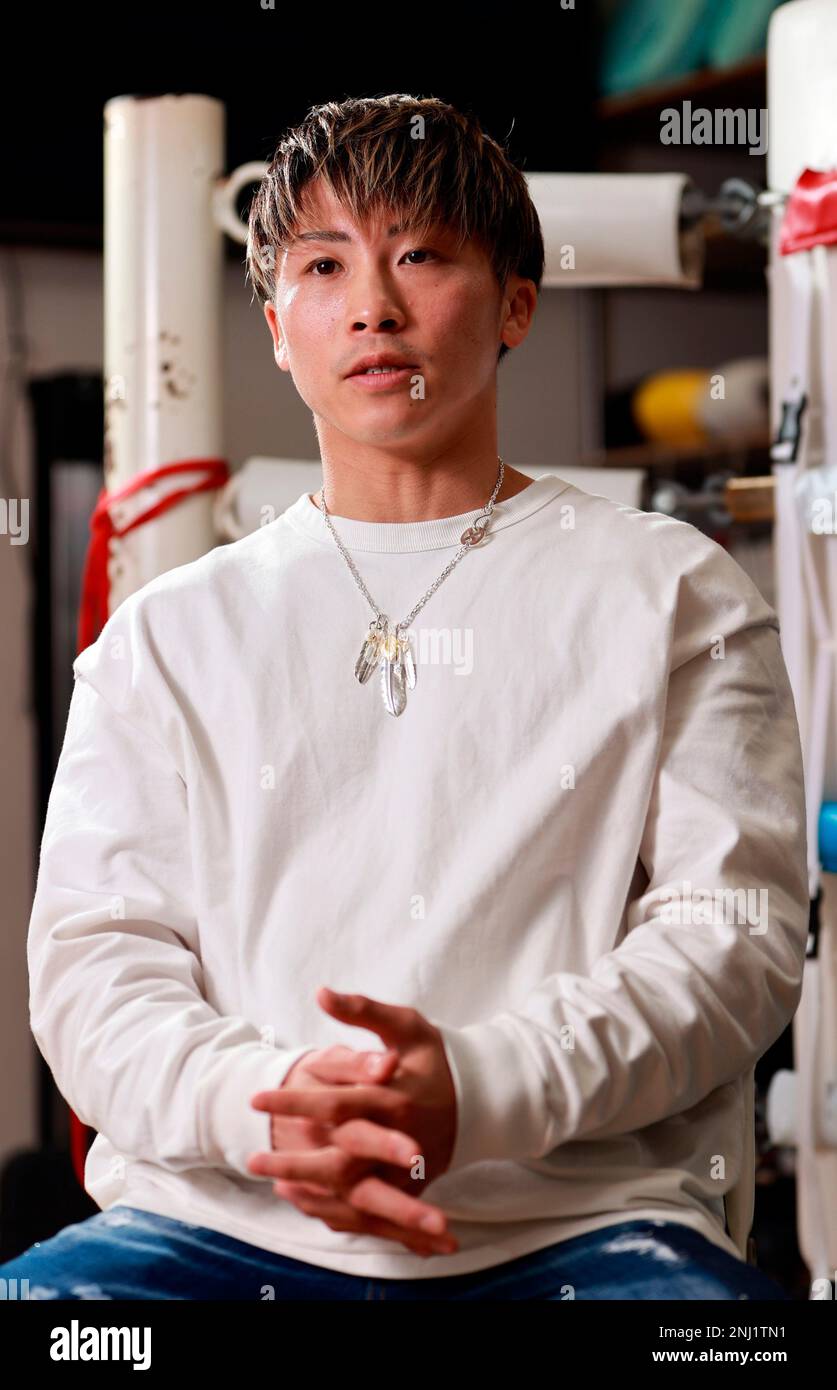 Japanese "Monster" boxer Naoya Inoue speaks at Ohashi Boxing Gym in ...