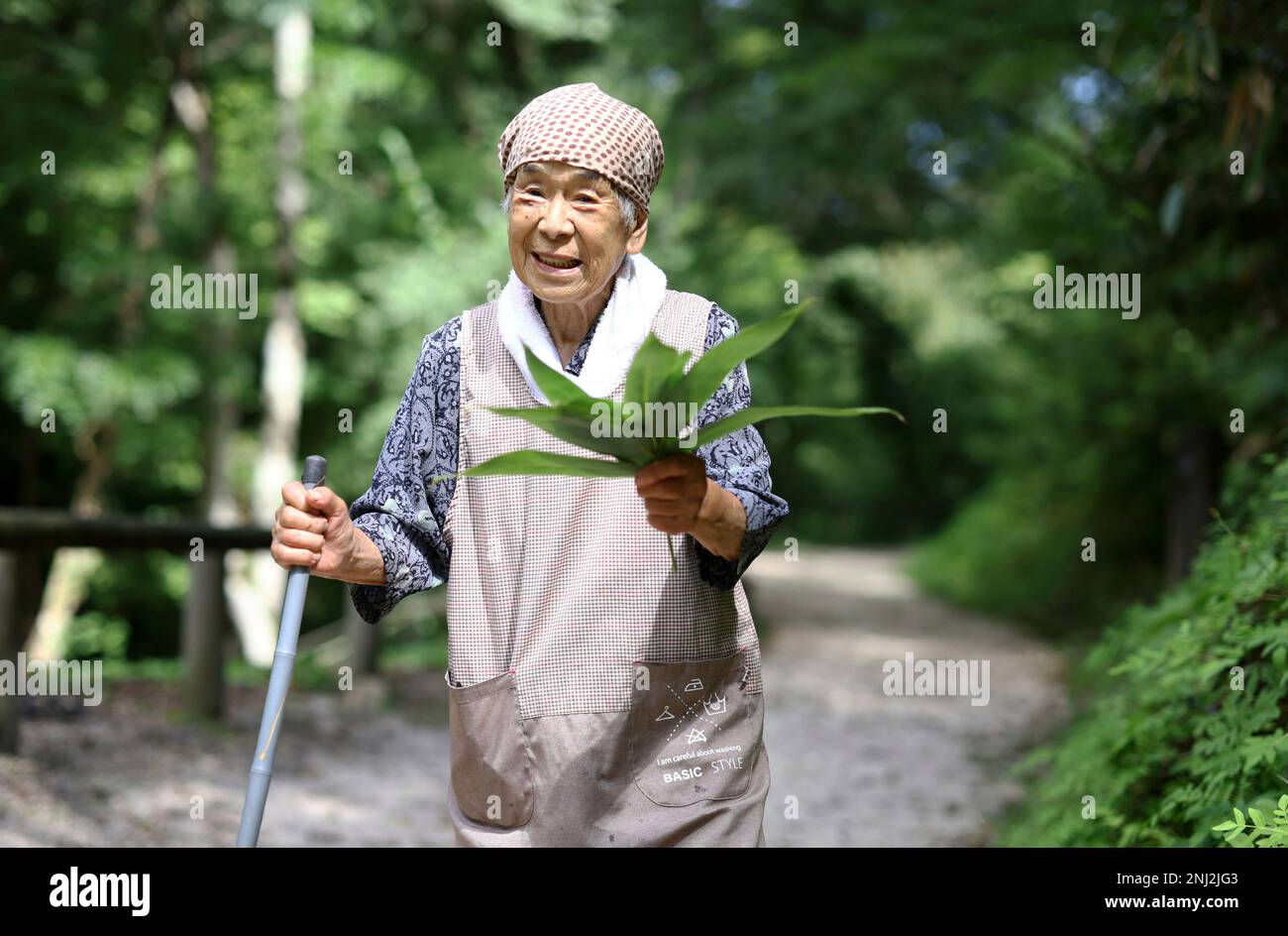 100-year-old Fumiko Yamada is pictured near a restaurant Shitaburuitei ...