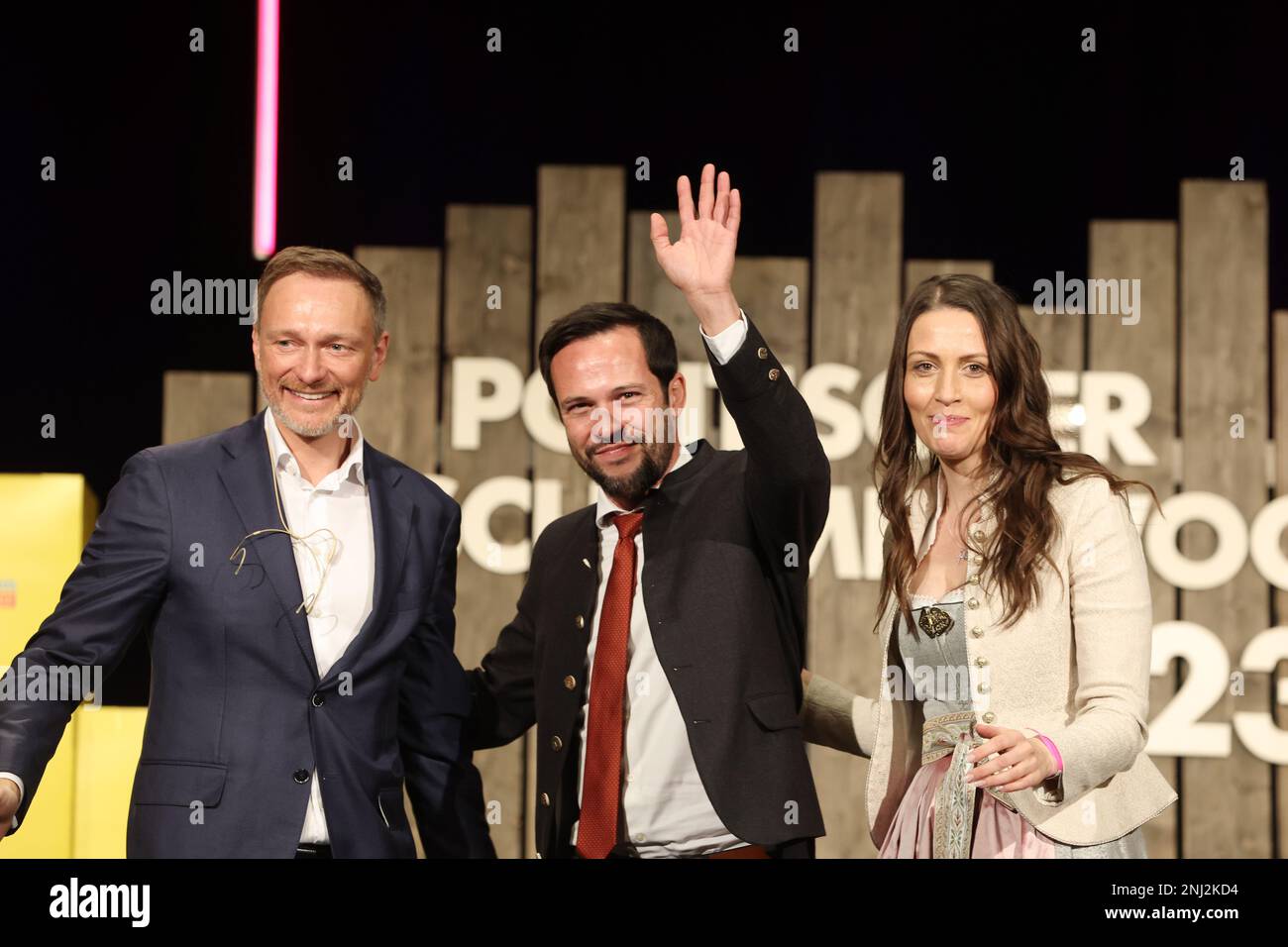 Dingolfing, Deutschland. 22. Februar 2023. FDP-Vorsitzender und ...