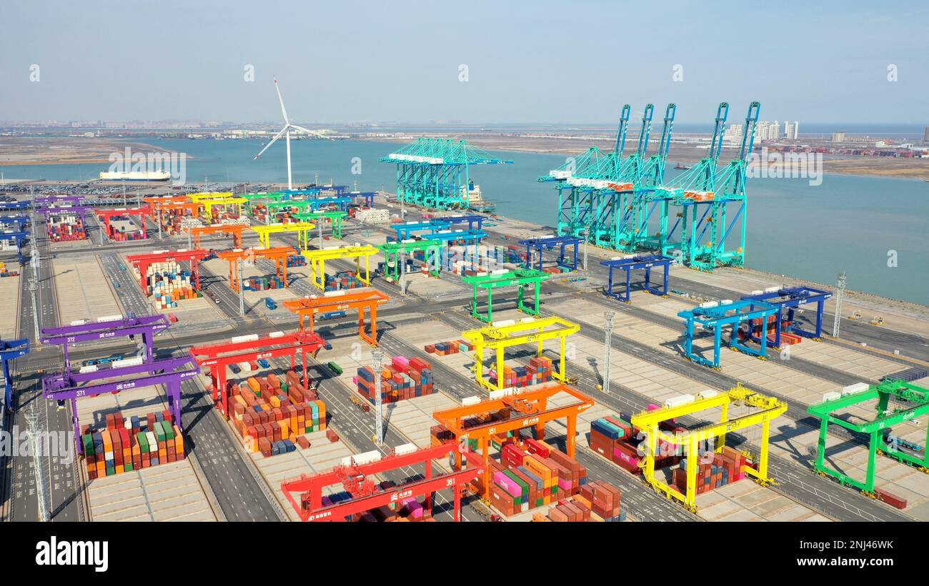 (230222) -- TIANJIN, 22. Februar 2023 (Xinhua) -- Dieses Luftfoto, das ...