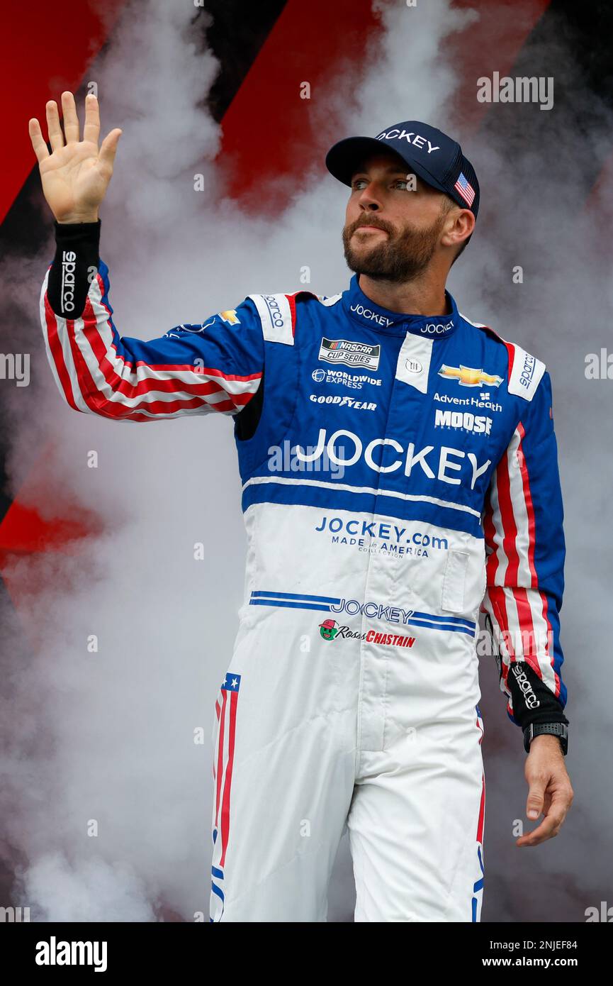DAYTONA, FL - AUGUST 28: Ross Chastain (#1 TrackHouse Racing Jockey ...