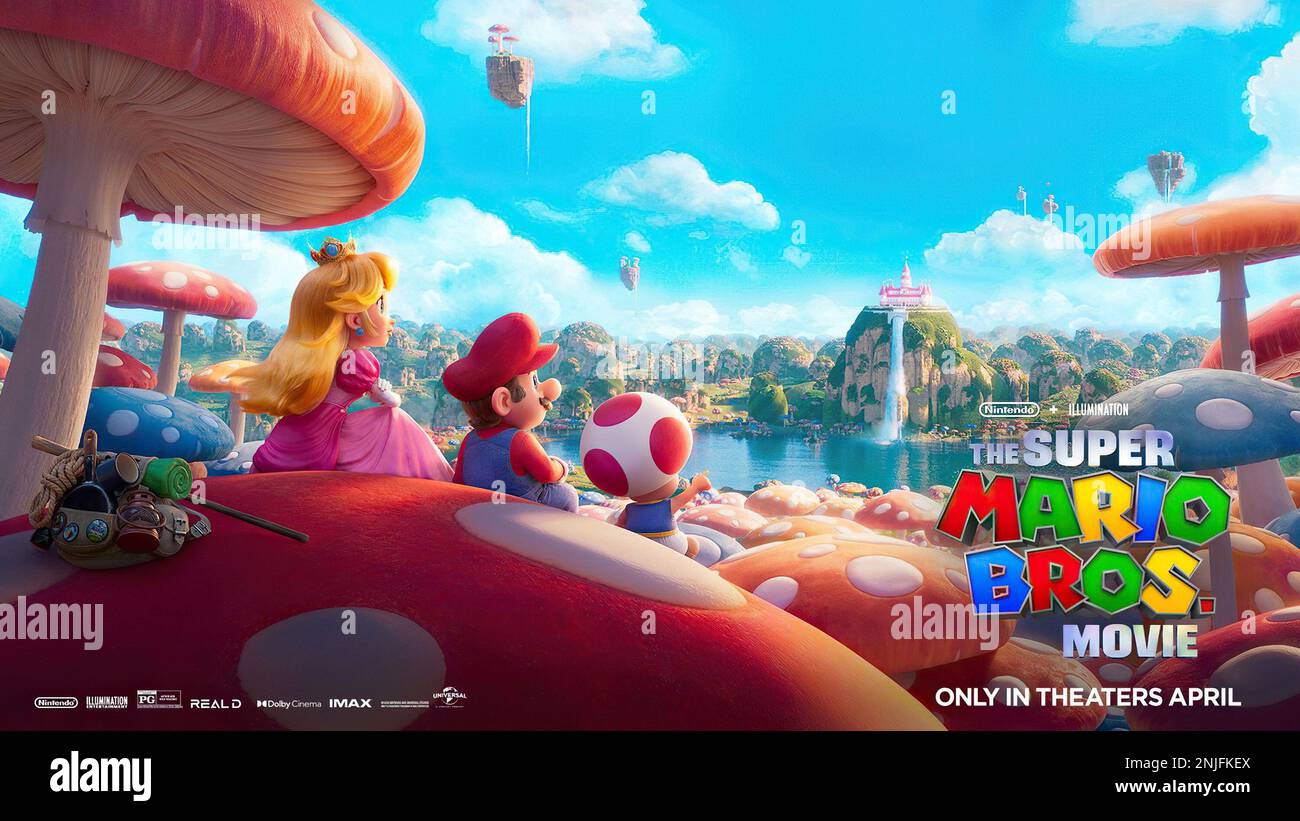 DER SUPER MARIO BROS. FILM, US-Poster, von links: Princess Peach ...