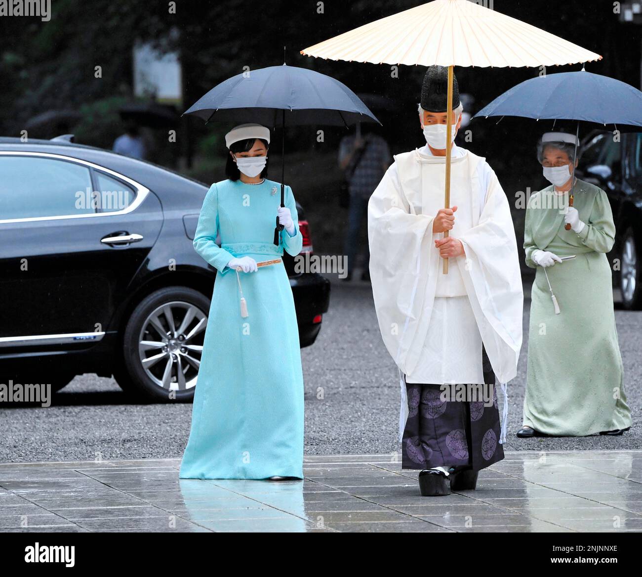 Japanese Princess Kako of Akishino visits the Meiji Jingu Shrine in ...