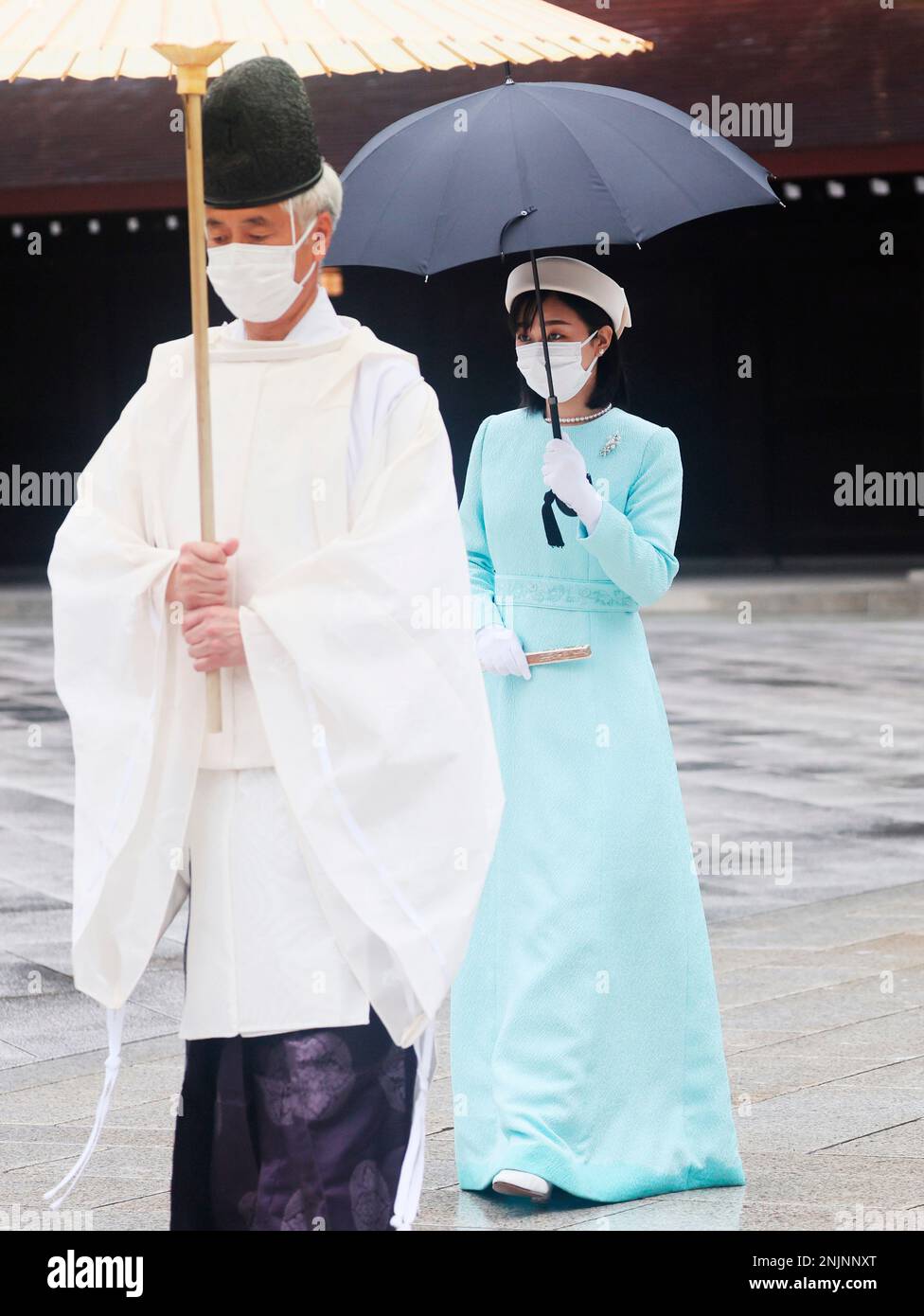 Japanese Princess Kako of Akishino visits the Meiji Jingu Shrine in ...