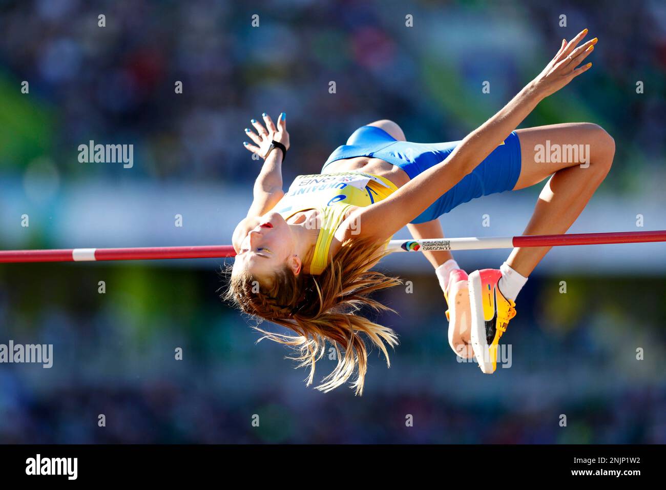 Ukraine's Yaroslava MAHUCHIKH jumps 1.96 meter at High Jump Women of ...