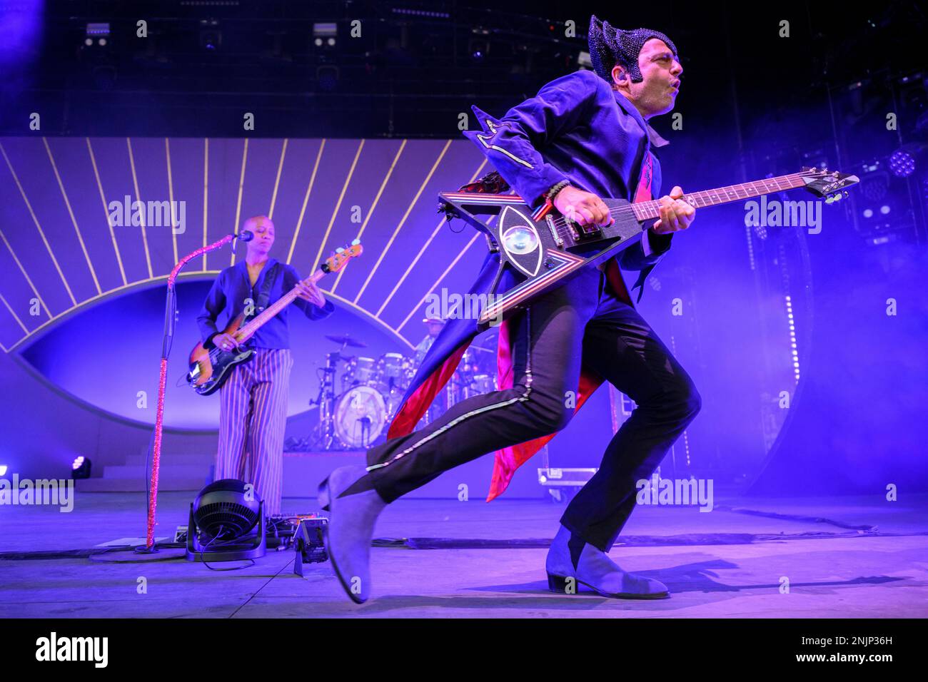 French musician and singer Matthieu Chedid, also known as M, performs ...