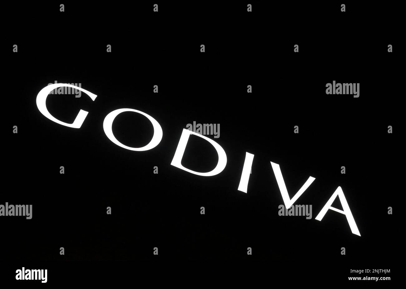 The trademark of Godiva is seen in Chuo Ward, Tokyo on October 17, 2021 ...