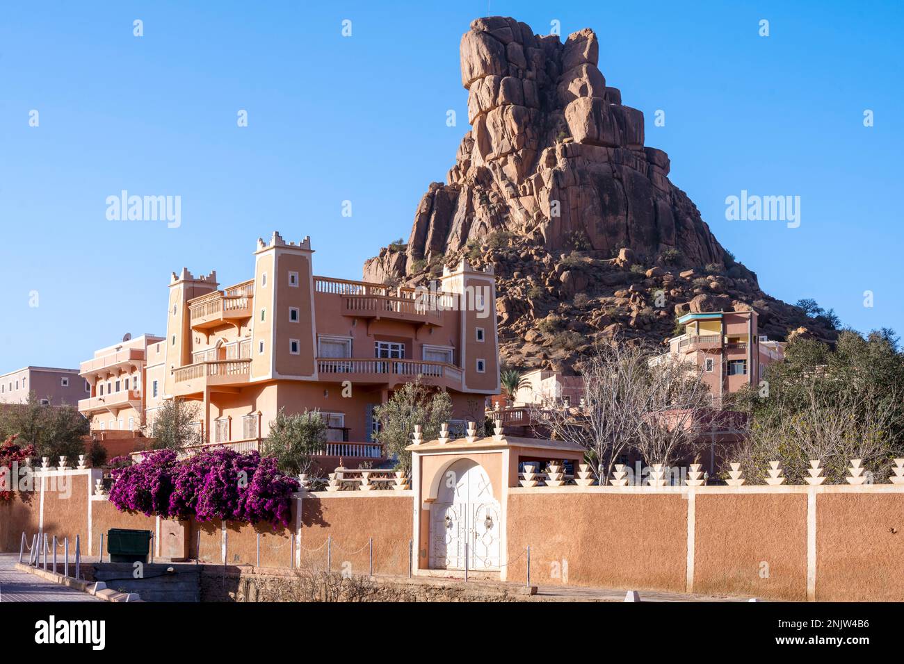 Afrika, Marokko, Provinz Tiznit, Tafraoute, Dorf Aguard Oudad am Fusse ...