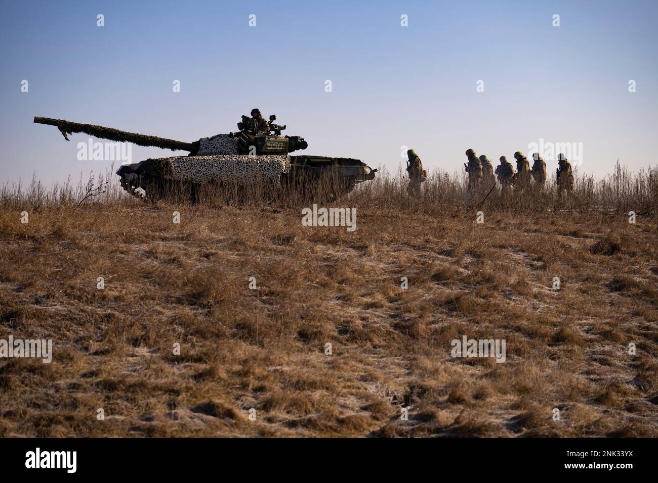 Ukrainian servicemen of the 3rd Separate Tank Iron Brigde take part in ...