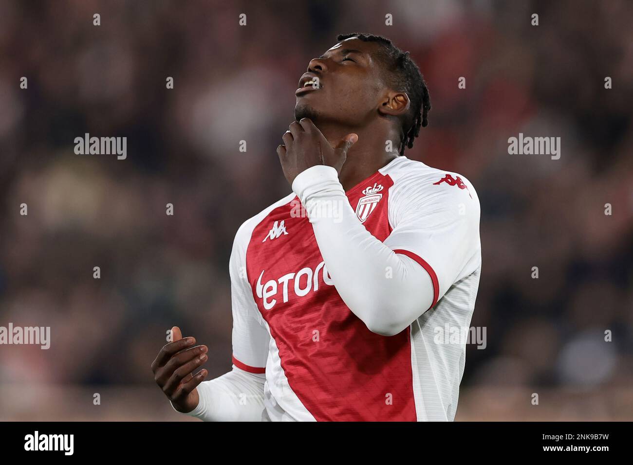 Monaco, Monaco, 23. Februar 2023. Breel Embolo von AS Monaco reagiert ...