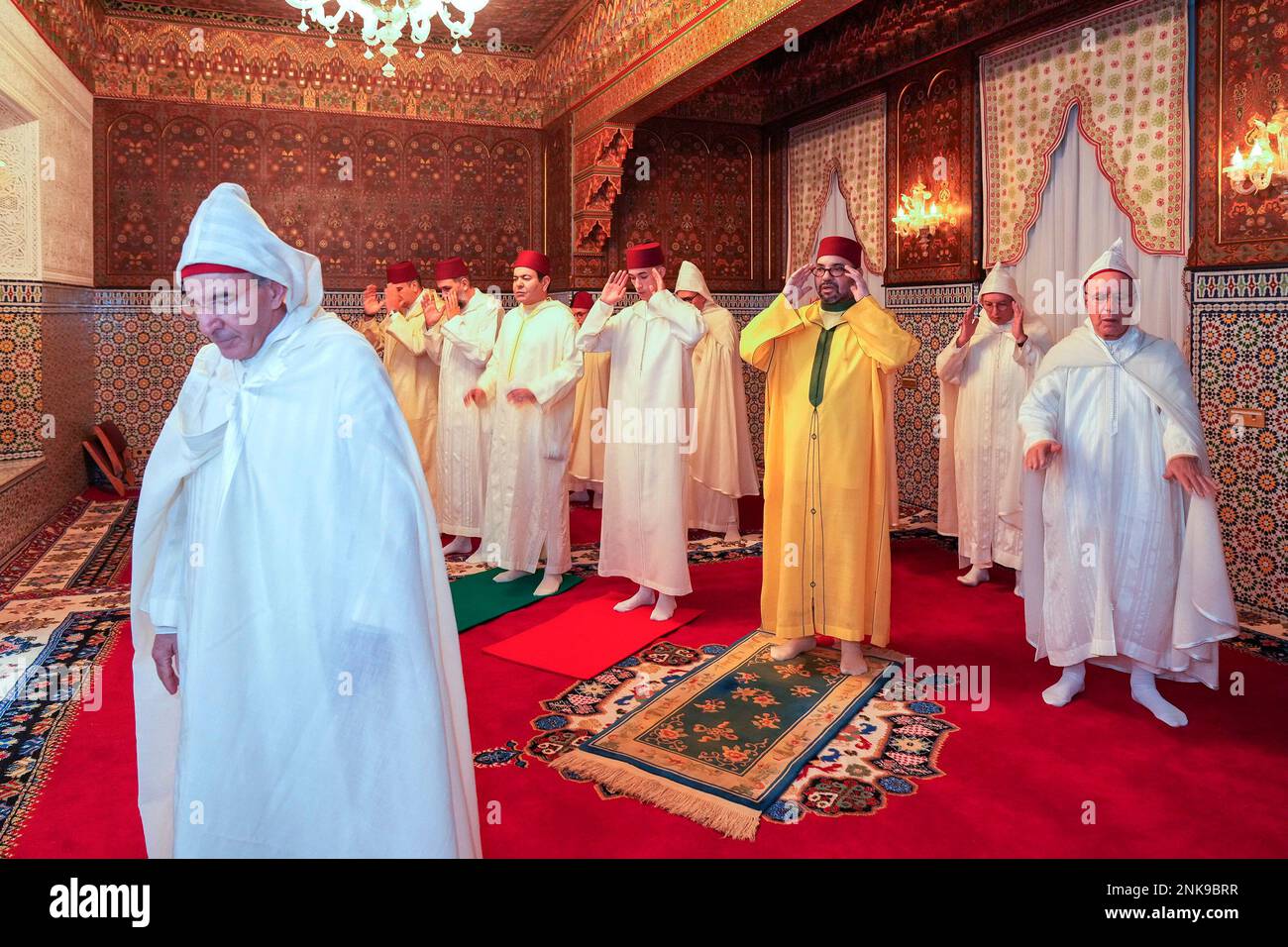 In this photo provided by the Royal Palace, Moroccan King Mohammed VI ...