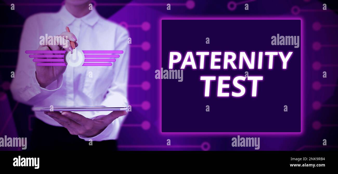 Inspiration zeigt Zeichen Vaterschaftstest. Konzept bedeutet einen DNA ...