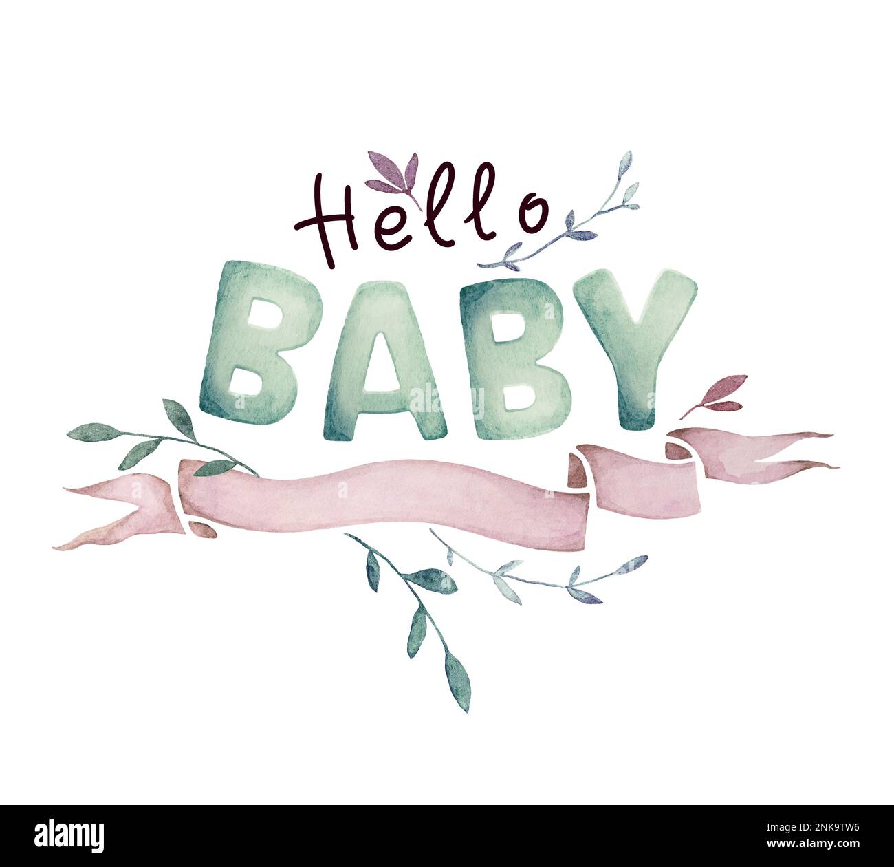 Hallo Baby, Baby Ankündigungen, Baby Invitation Design Elemente ...