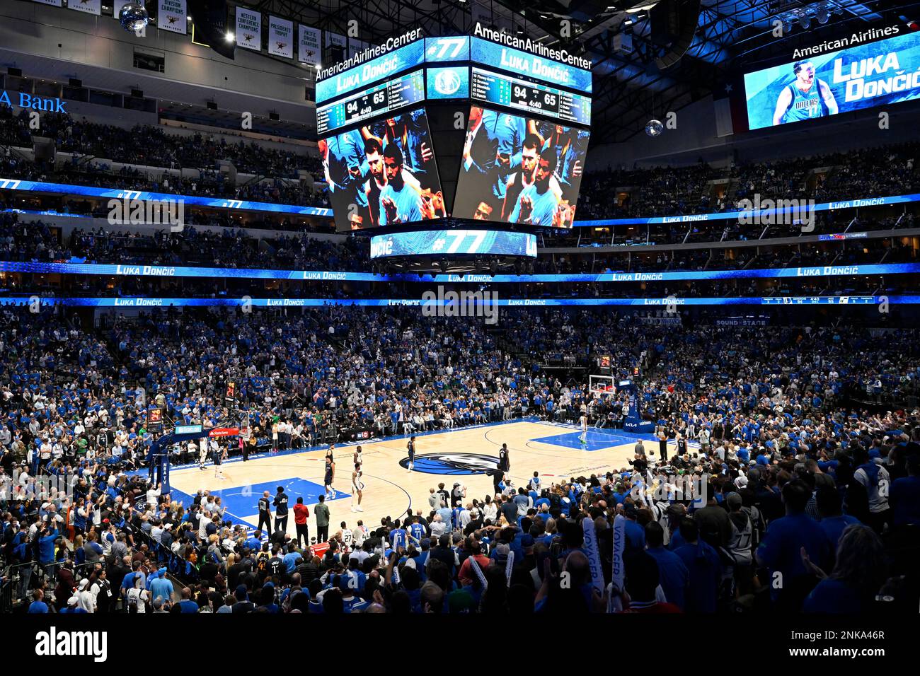 American Airlines Center seen in a general overall arena view with Luka ...