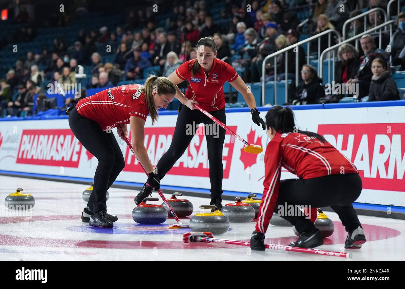 Kamloops, B.C., am Donnerstag, den 23. Februar 2023. Team Canada führt ...