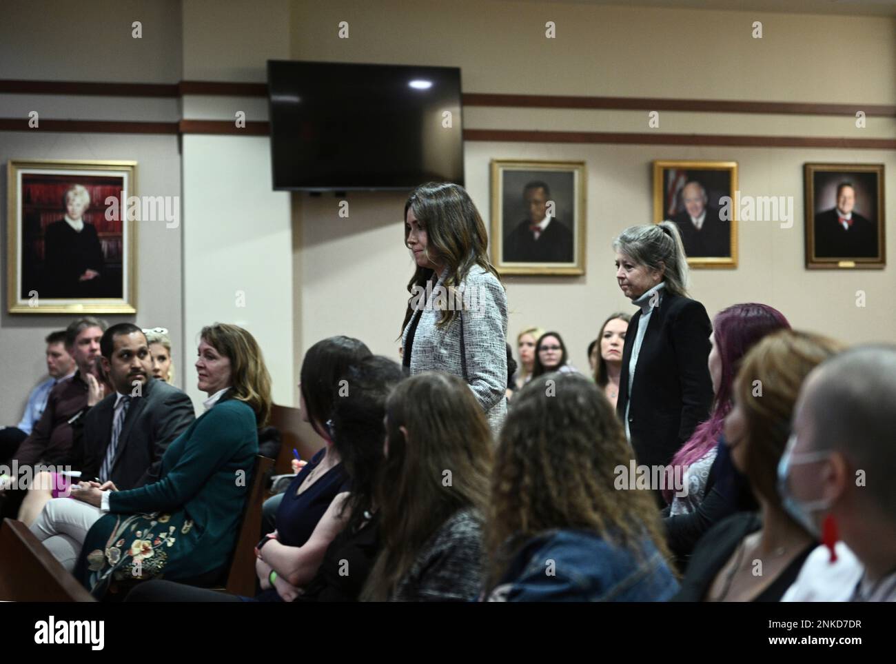 Christie Dembrowski, standing right, the older sister of Johnny Depp ...