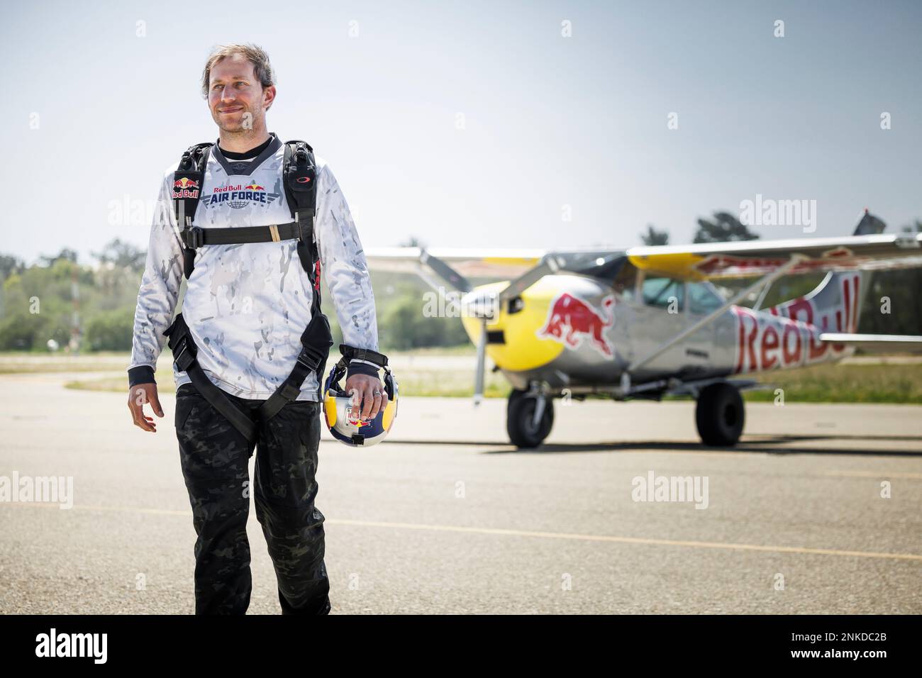 On April 24, 2022, in a world first, Red Bull Air Force members and ...