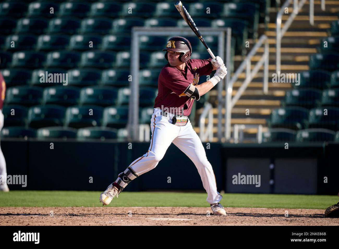 Minnesota Golden Gophers first baseman Jack Kelly (28) bats during an ...