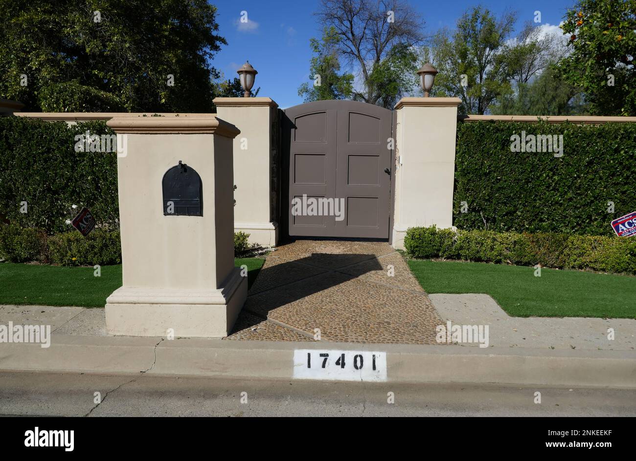 Encino, Kalifornien, USA 22. Februar 2023 ehemaliges Haus/Haus von ...