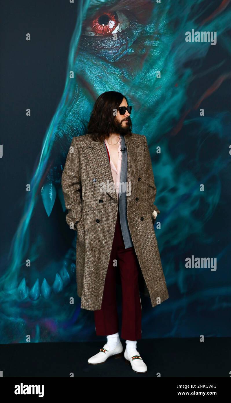 Actor Jared Leto poses at the photocall for the film 'Morbius' at the ...