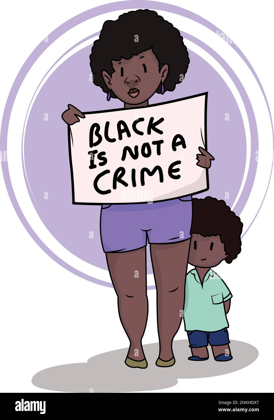 Black Lives Matter, BLM, kein Rassismus, Statement. Junge ...