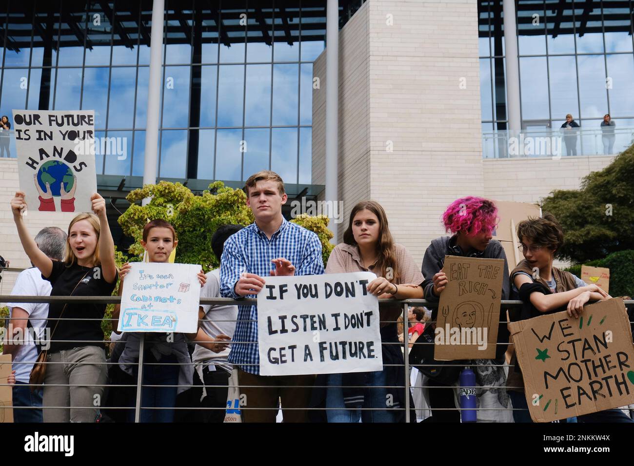 An estimated 10,000 demonstrators, led by students and youth, rallied ...