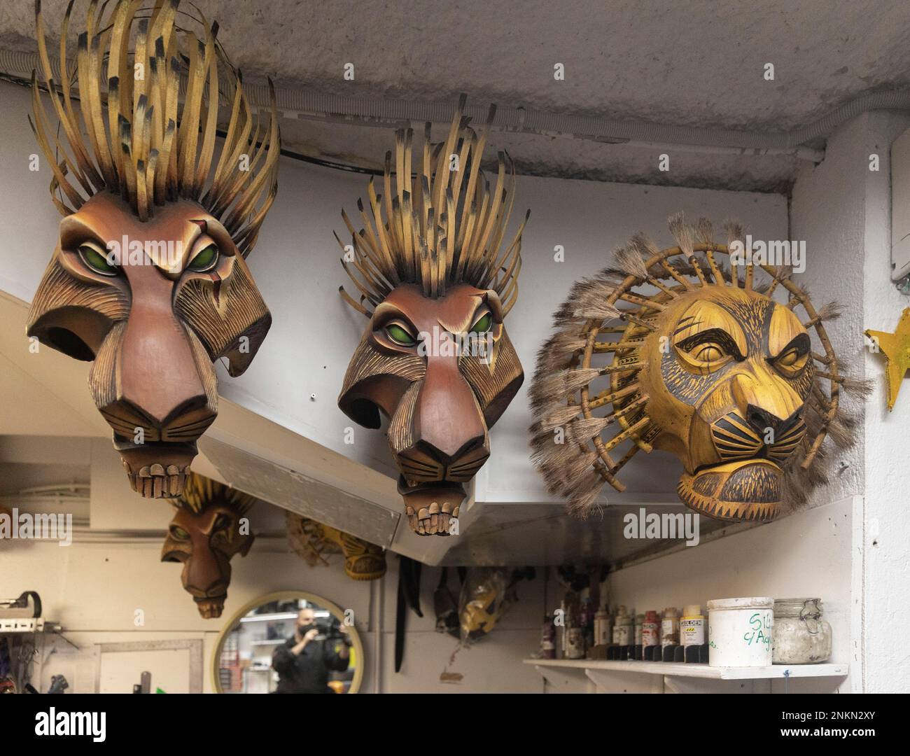 Puppet room, where they check the props that have moving parts, in the ...