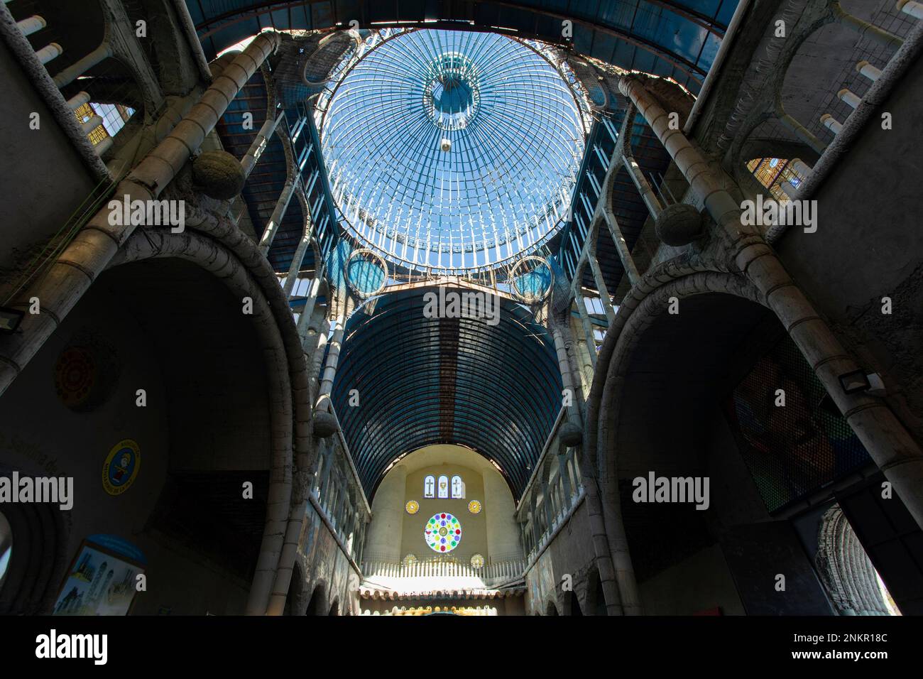 Central nave and dome under construction of the Justo Gallego Cathedral ...