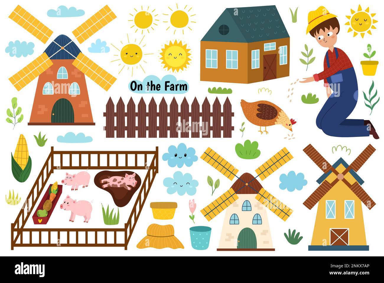 Bauern zaun Stock-Vektorgrafiken kaufen - Alamy
