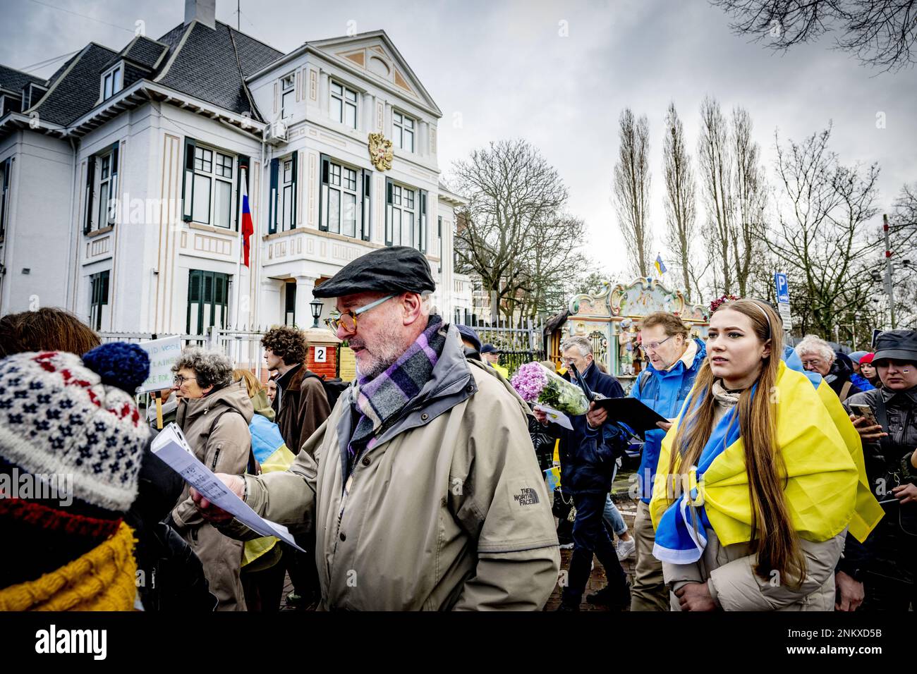 DEN HAAG - 24/02/2023, Demonstranten während eines Protests in der ...