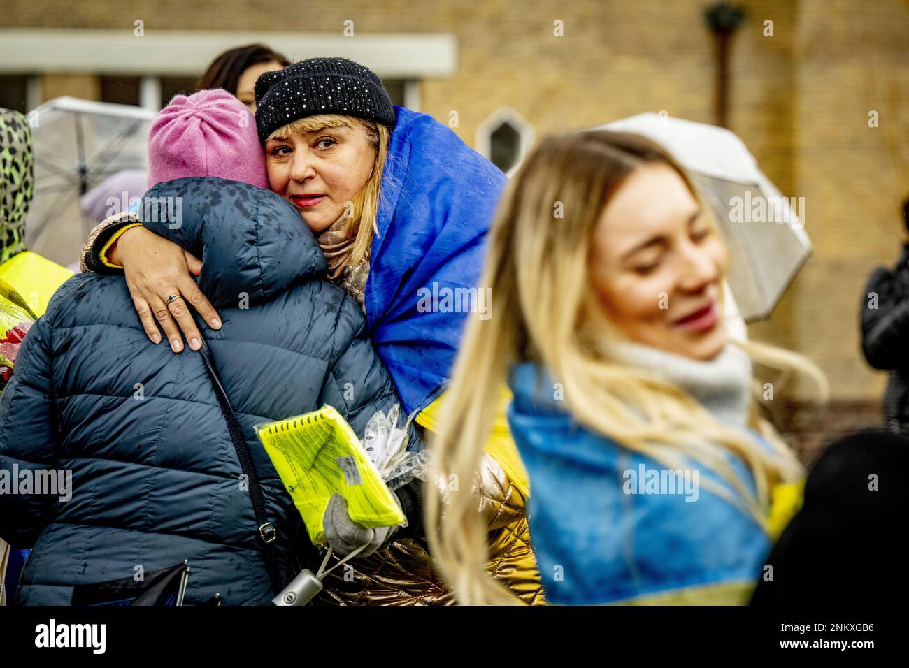 DEN HAAG - 24/02/2023, Demonstranten während eines Protests in der ...